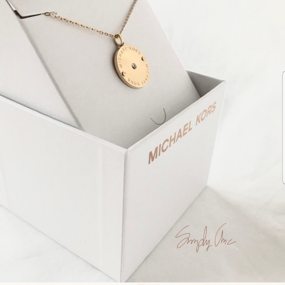 Michael Kors | Jewelry | Authentic Mk Gold Tone Disc Pendant | Poshmark